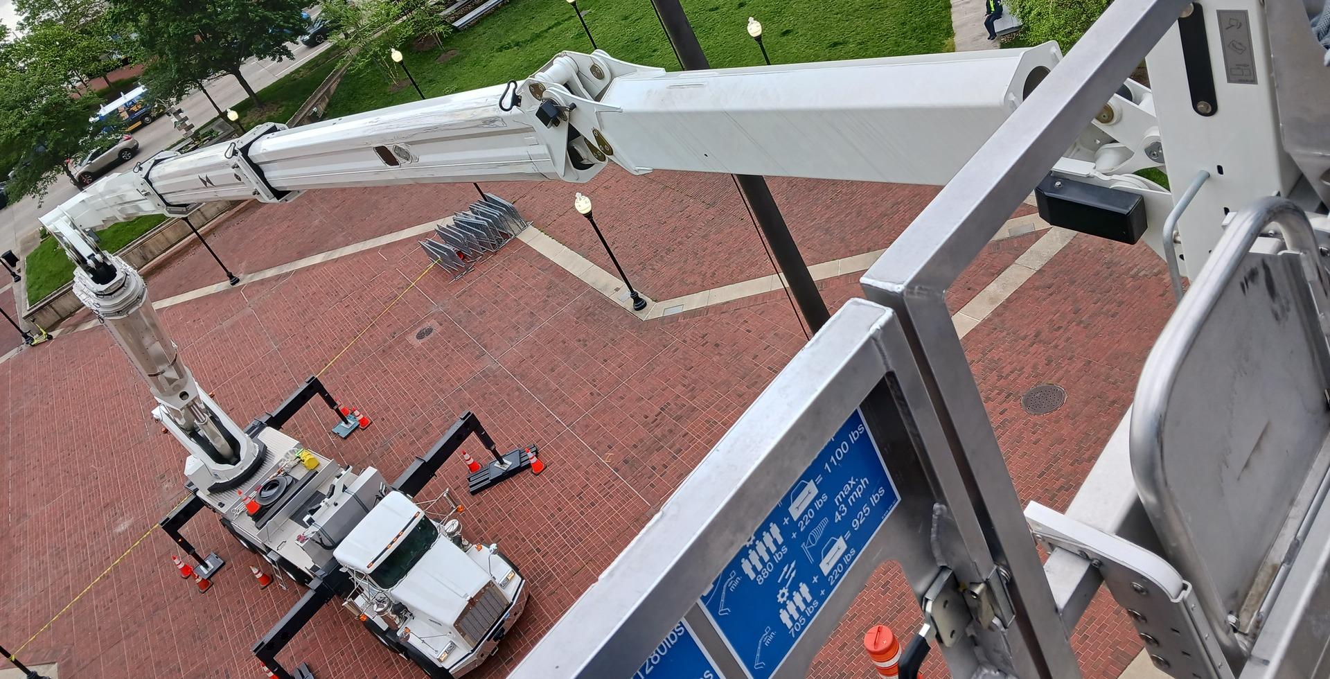 Flag Services with Boom Lift