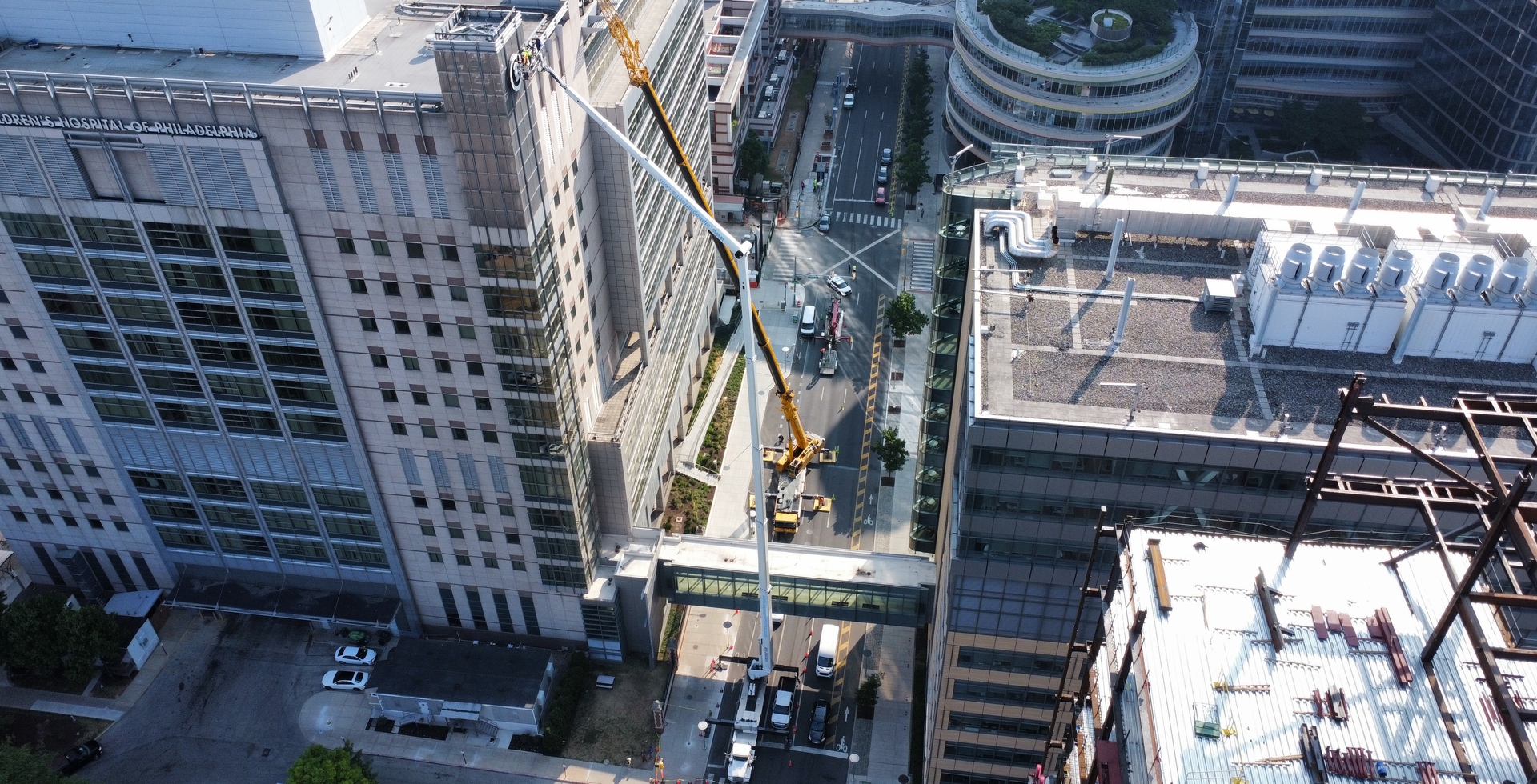 Philadelphia CHOP Sign Replacement With Crane Collaboration